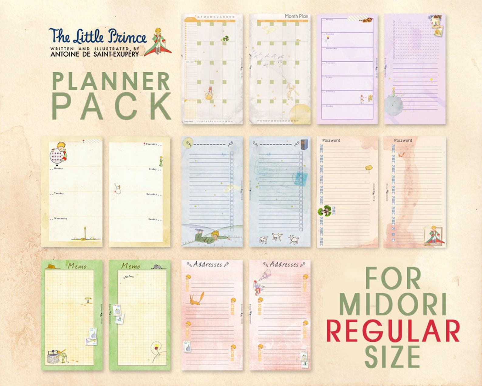 Printable Insert for Travaler's Notebook REGULAR - Etsy