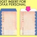 Printable budget Envelope for Filofax PERSONAL Size - Etsy