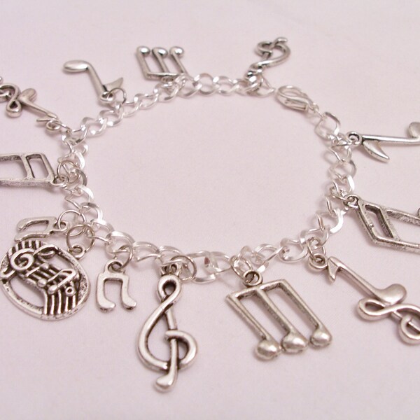 Music Note Bracelet - Etsy