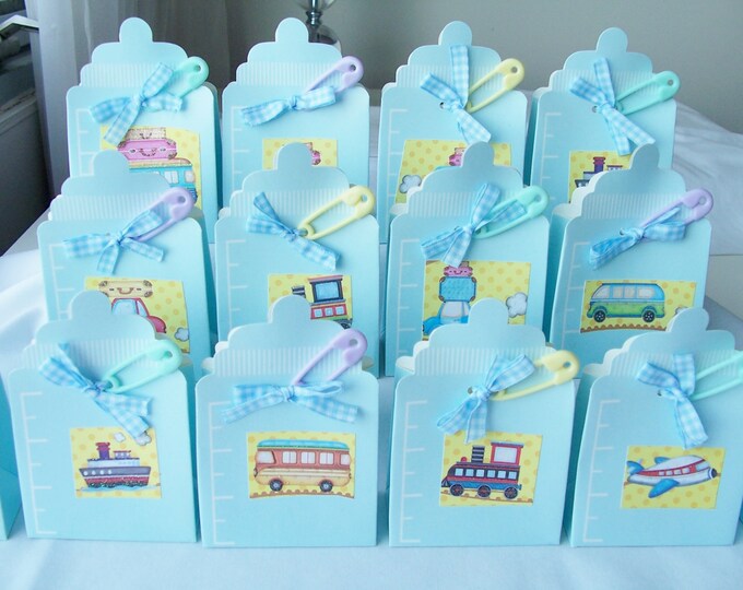 14 Blue Baby Bottle Party Favour Boxes Baby Shower Party - Etsy