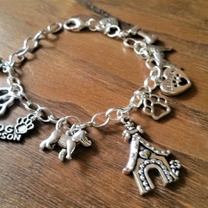 Dog Themed Charm Bracelet Dogs Metal Charm Bracelet | Etsy