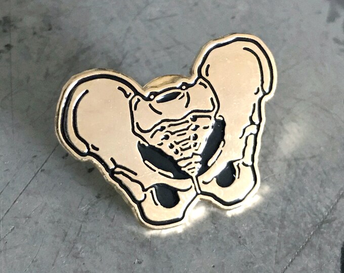 Gold Pelvis Bone Pin Anatomy, Skeleton, Anatomical Nurse Student Doctor ...