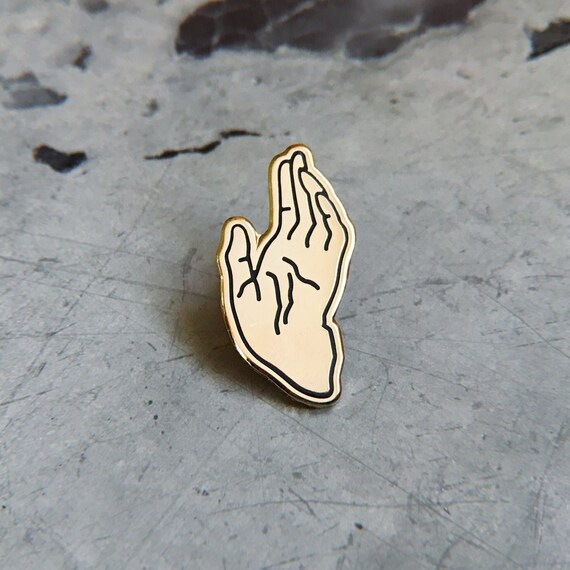 Helping Hand Pin Gold Hard Enamel Lapel Pin Helpers | Etsy
