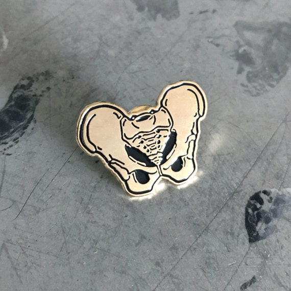 Gold Pelvis Bone Pin Anatomy Skeleton Anatomical Nurse | Etsy