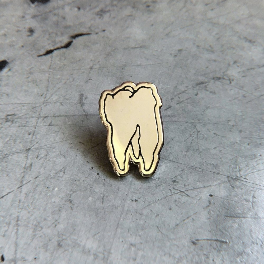 Gold Tooth Pin Molar Wisdom Teeth Dentistry Dentist Dental | Etsy