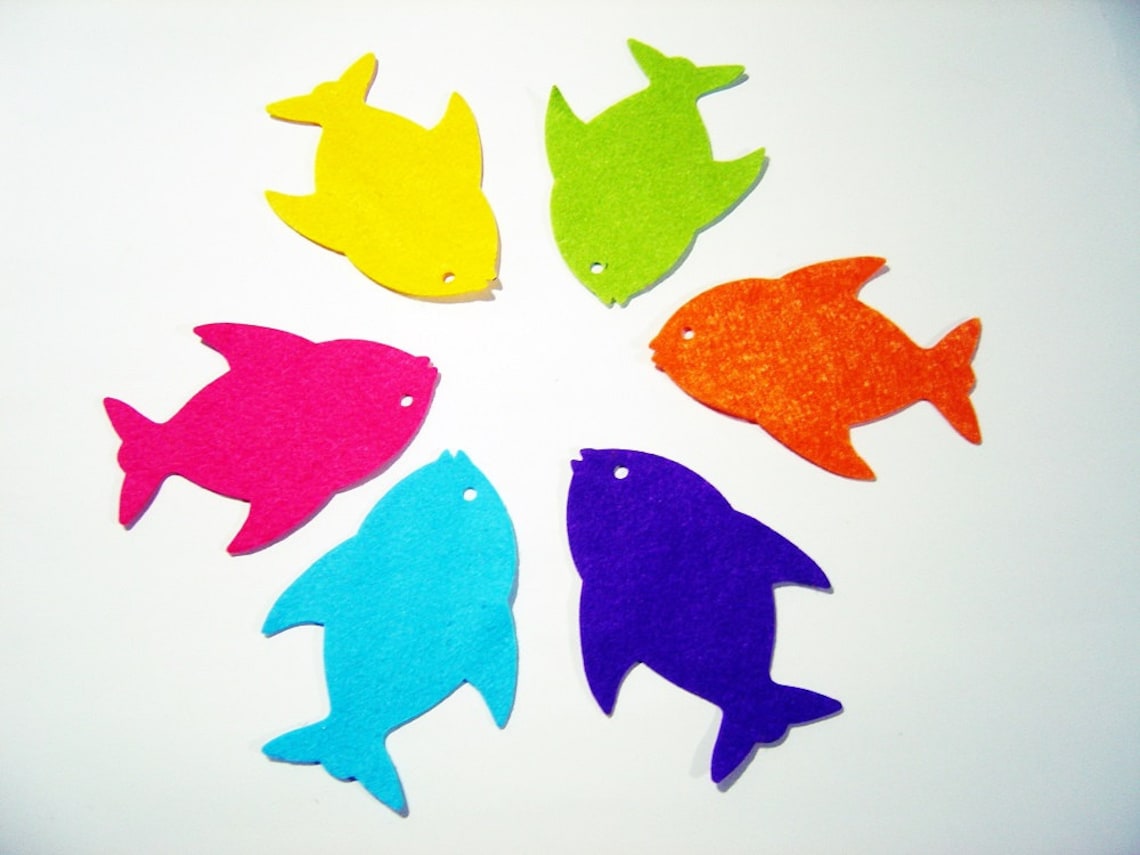 Felt Fish 6 Pieces Felt Cute Big Fish Set Felt Animals | Etsy