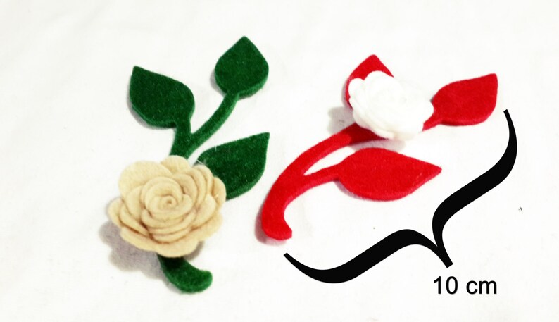 12 Pieces Thick Felt Three Leafy Branch | Etsy