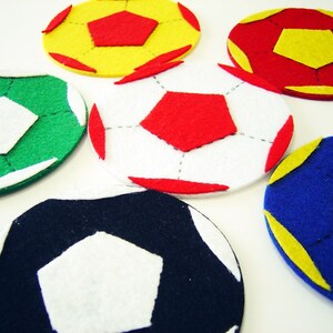 Thick Felt Soccer Ball 6 Pieces Felt Die Cut Soccer Ball | Etsy