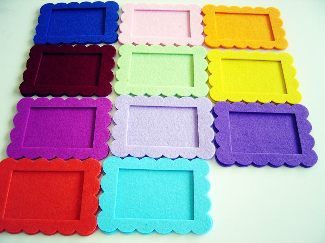Thick Felt Frame Set 6 Set 12 Pcs Felt Die Cut Frame - Etsy