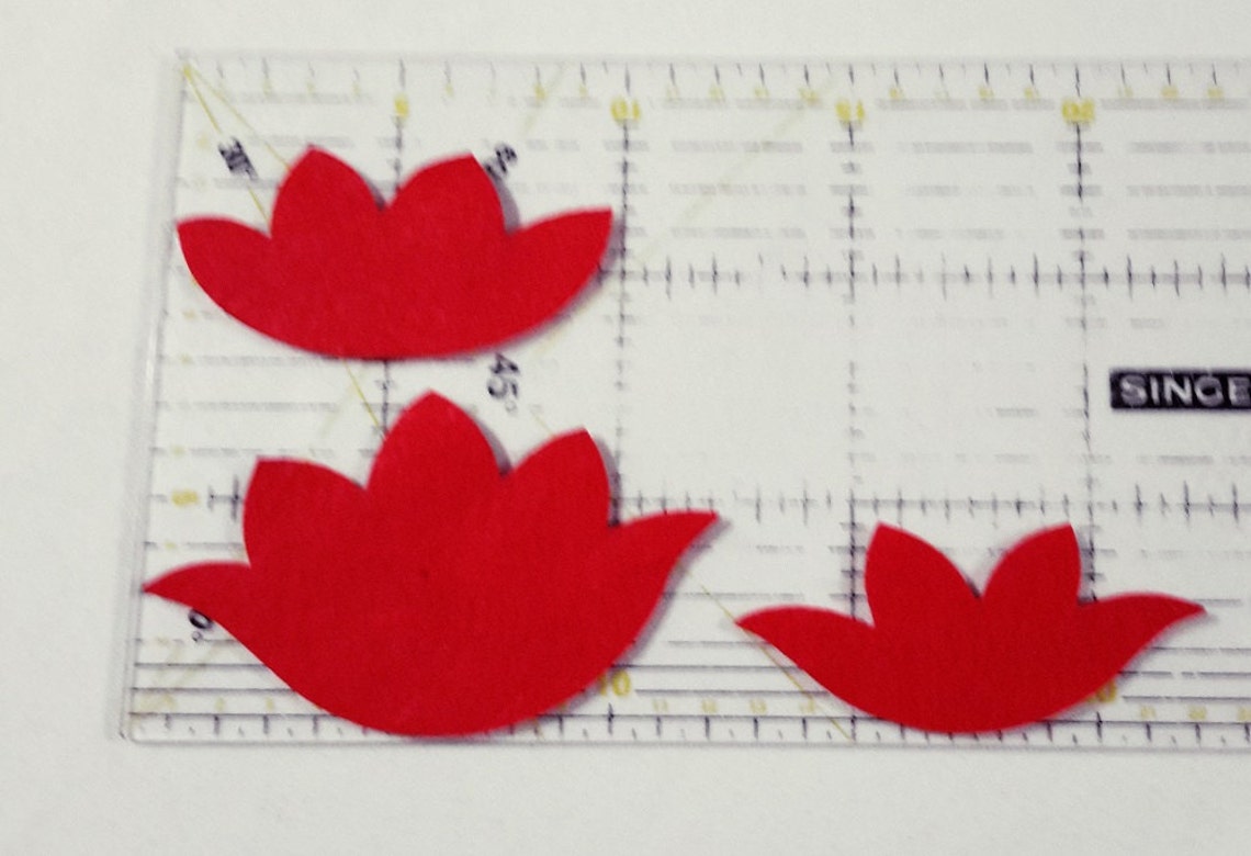 Felt Flowers 30 Piece 6 Set Felt Lotus Flowers Felt Die | Etsy