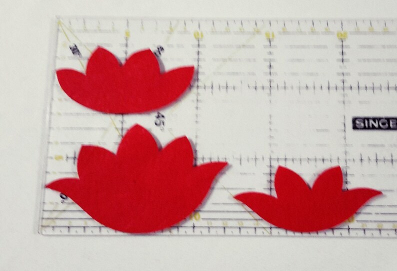 Felt Flowers 30 Piece 6 Set Felt Lotus Flowers Felt Die - Etsy