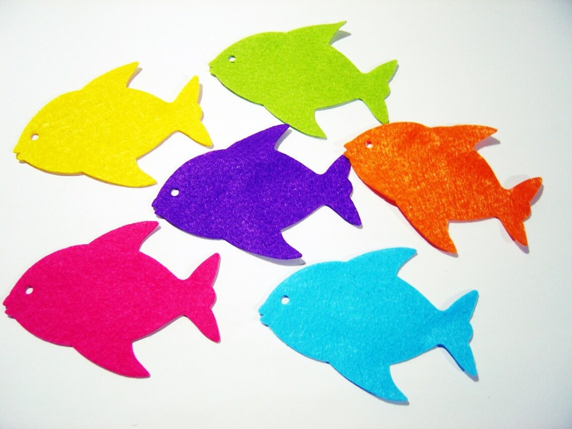 Felt Fish 6 Pieces Felt Cute Big Fish Set Felt Animals | Etsy