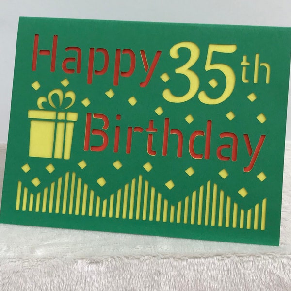 35th Birthday Card - Etsy