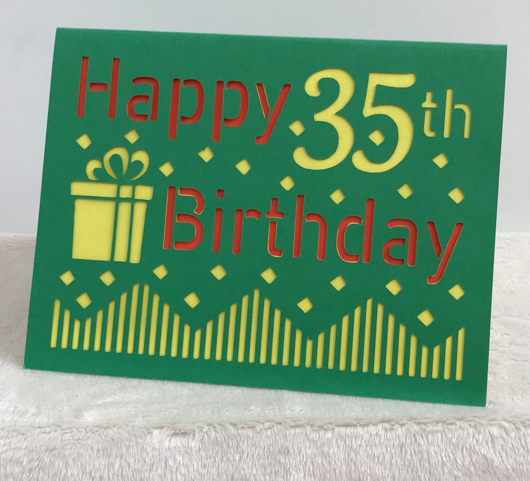 MILESTONE BIRTHDAY CARD: 35th Birthday Greeting Card - Happy 35th ...
