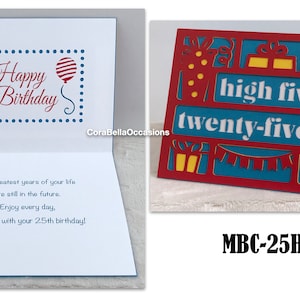 MILESTONE BIRTHDAY CARD: 25th Birthday Greeting Card - Happy 25th ...