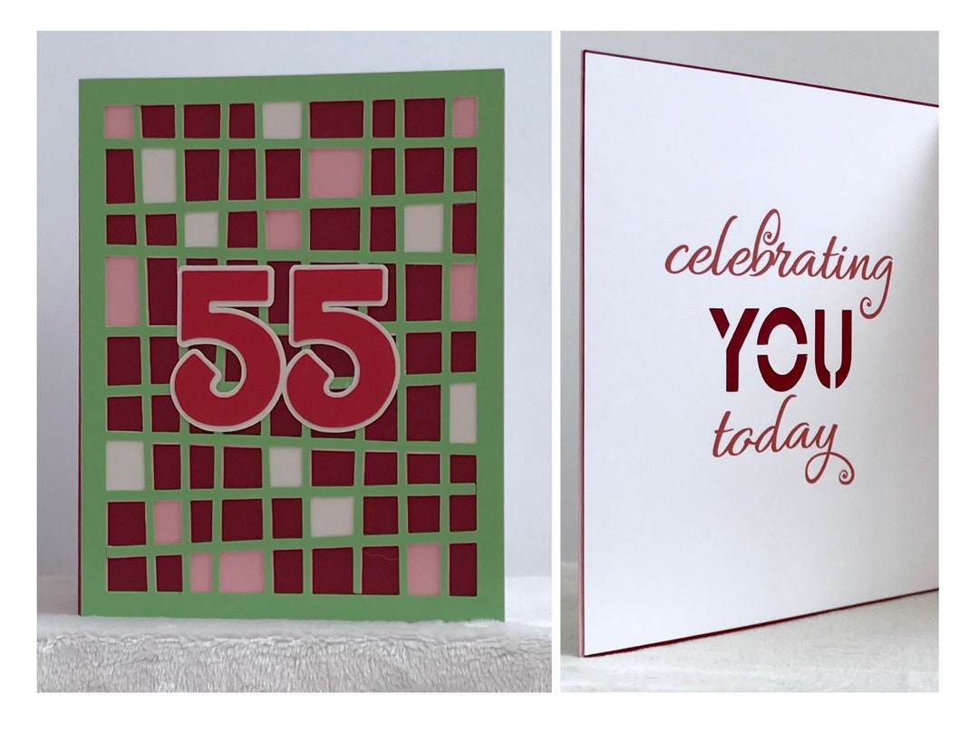 MILESTONE BIRTHDAY CARD: 55th Birthday Greeting Card - Happy 55th ...