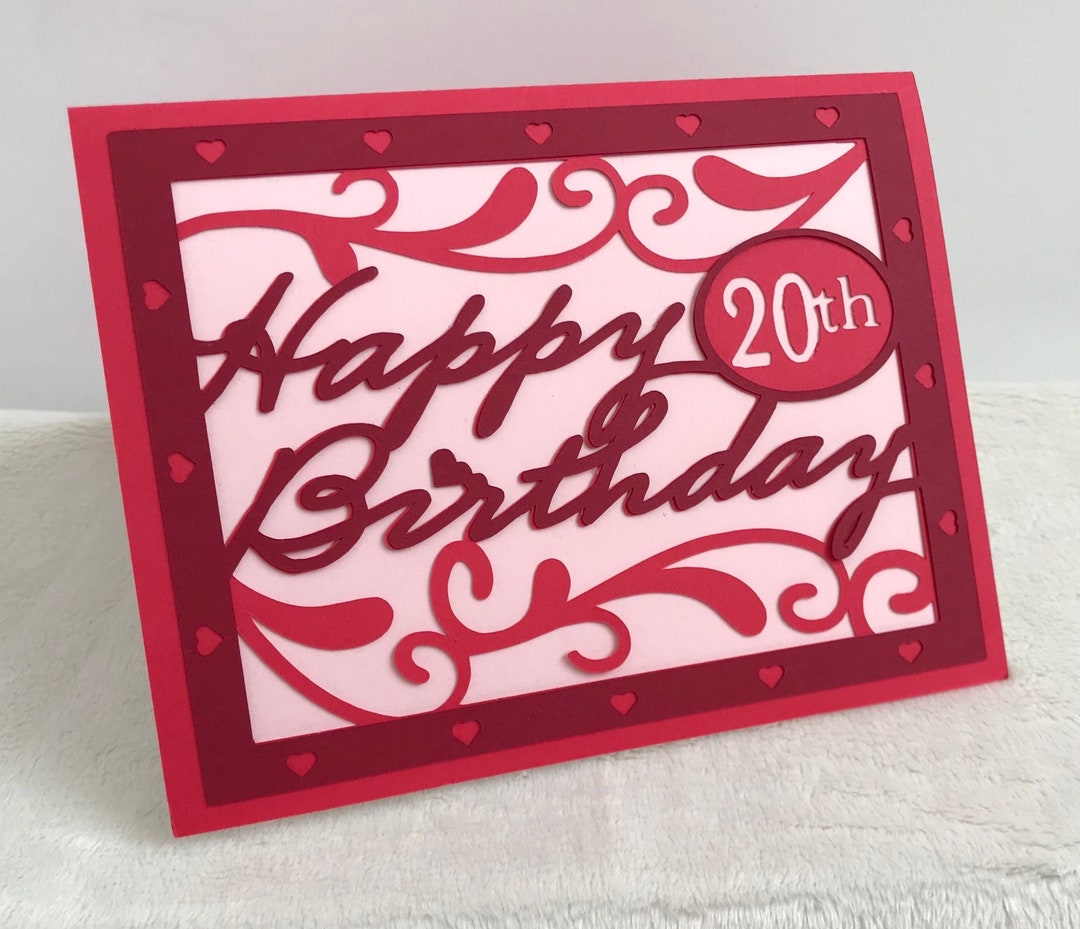 MILESTONE BIRTHDAY CARD: 20th Birthday Greeting Card - Happy 20th ...