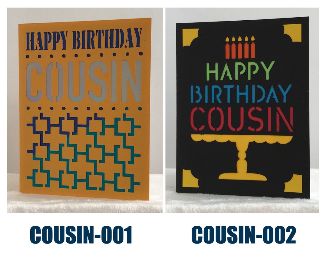 BIRTHDAY CARD for HIM: Cousin Birthday Card - Personalized Greeting ...