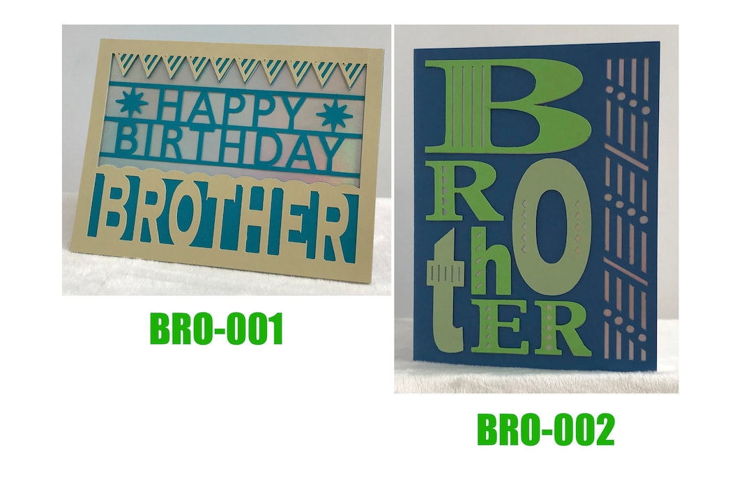 BIRTHDAY CARD for HIM: Brother Birthday Card - Personalized Birthday ...