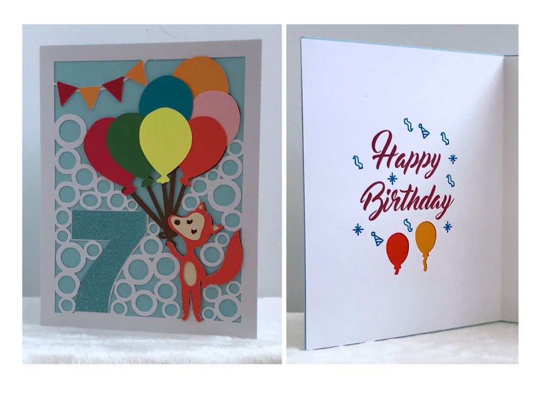 BIRTHDAY CARD for KIDS: 7th Birthday Card - Personalized Birthday Card ...