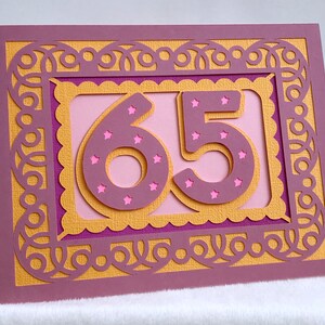 MILESTONE BIRTHDAY CARD: 65th Birthday Greeting Card - Happy 65th ...