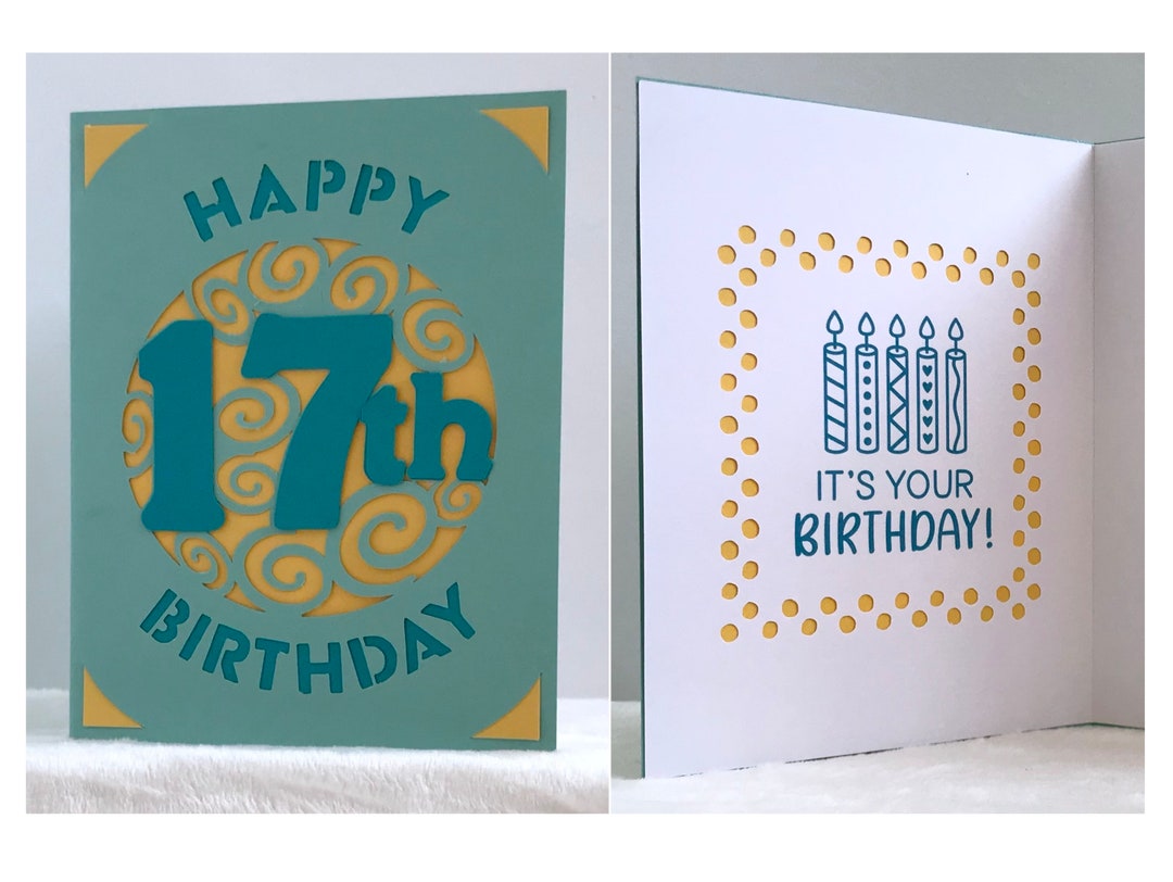 BIRTHDAY CARD for TEENS: 17 Years Old Birthday Card - Personalized ...