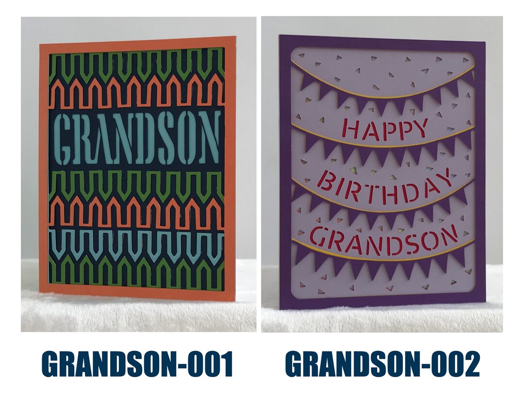 BIRTHDAY CARD for HIM: Grandson Birthday Card - Personalized Birthday ...