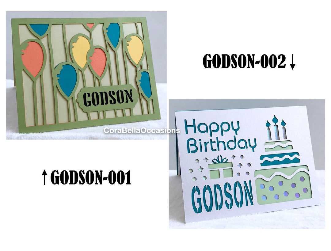 BIRTHDAY CARD for HIM: Godson Birthday Card - Personalized Birthday ...