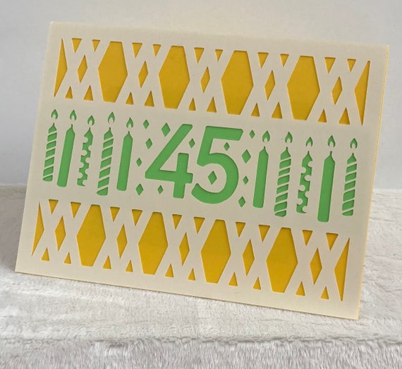 MILESTONE BIRTHDAY CARD: 45th Birthday Greeting Card Happy - Etsy
