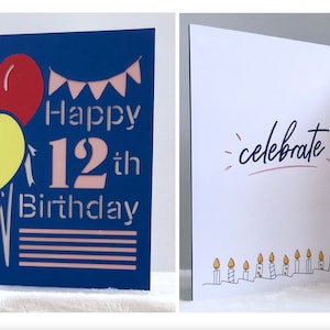 BIRTHDAY CARD for KIDS: 12th Birthday Card - Personalized Birthday Card ...