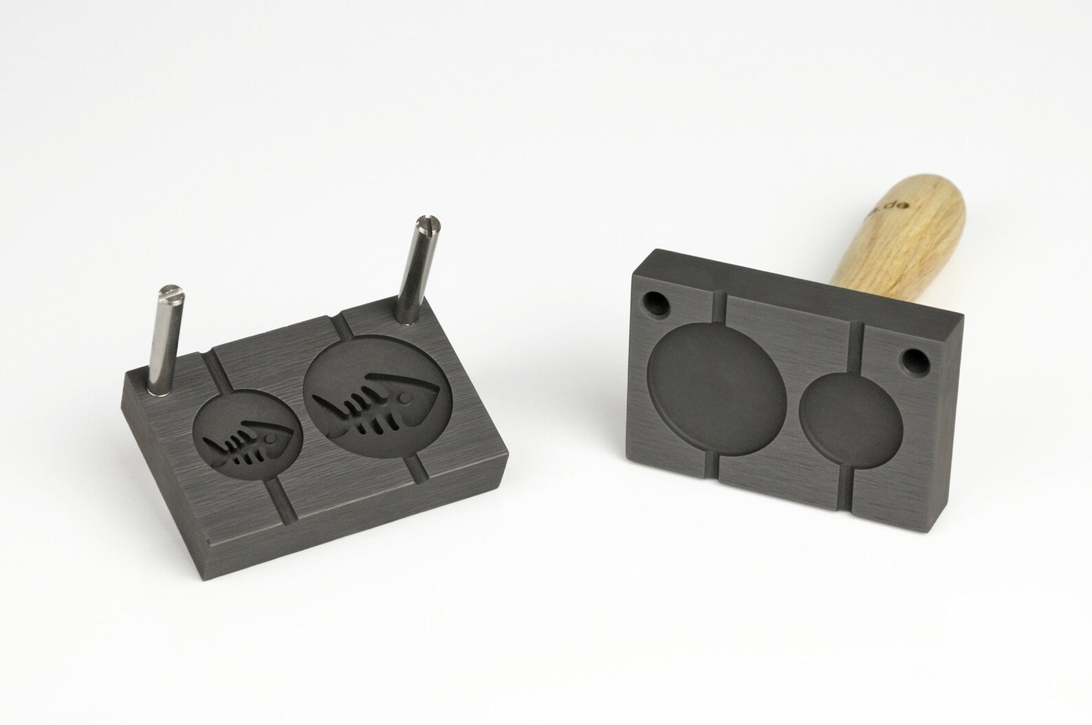 Bead Press Two Straight Sided Lentil With Fishbone - Etsy