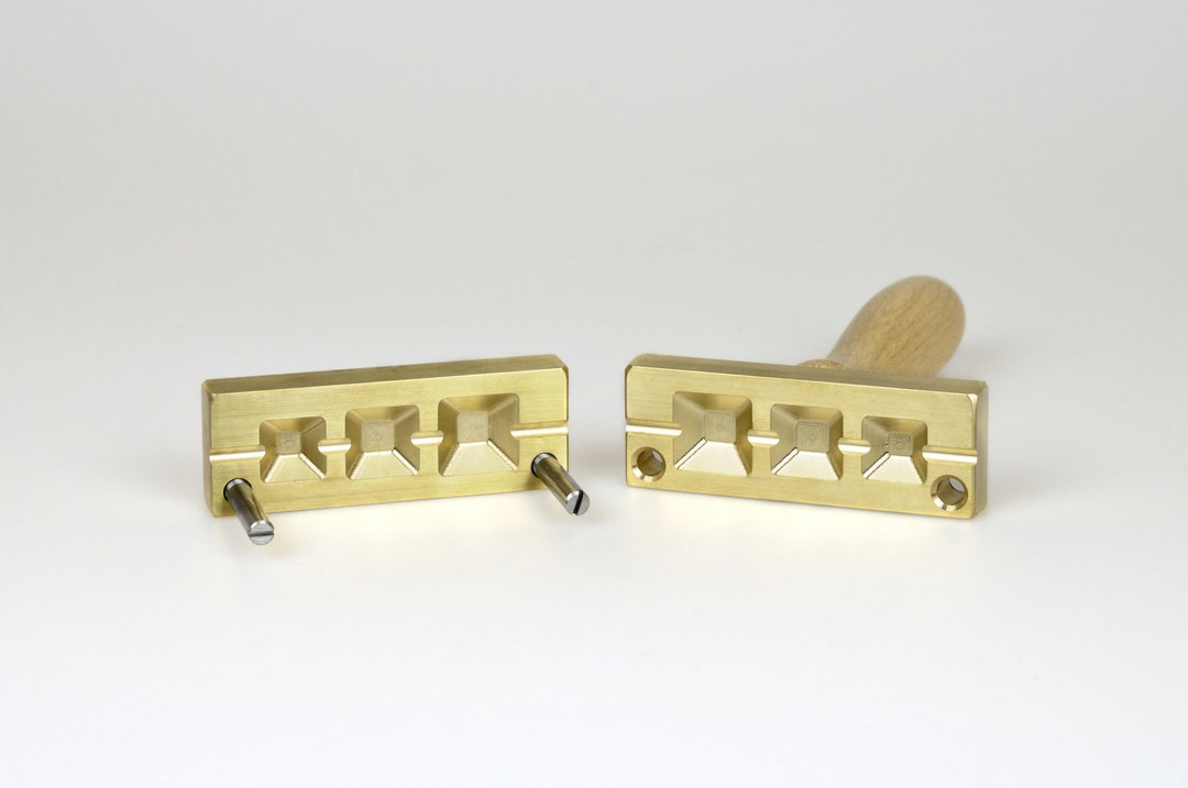 Bead Press Three Diamonds square Cut - Etsy