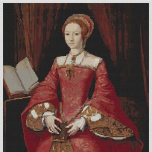 Portrait of Elizabeth I as a Princess Cross Stitch Pattern - Etsy