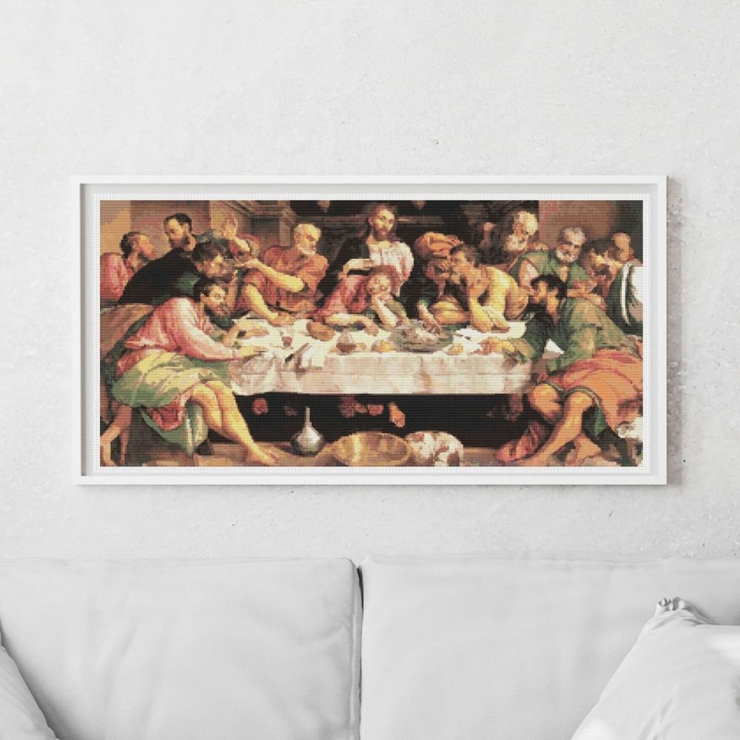 The Last Supper Cross Stitch Pattern Jesus Christ Cross - Etsy