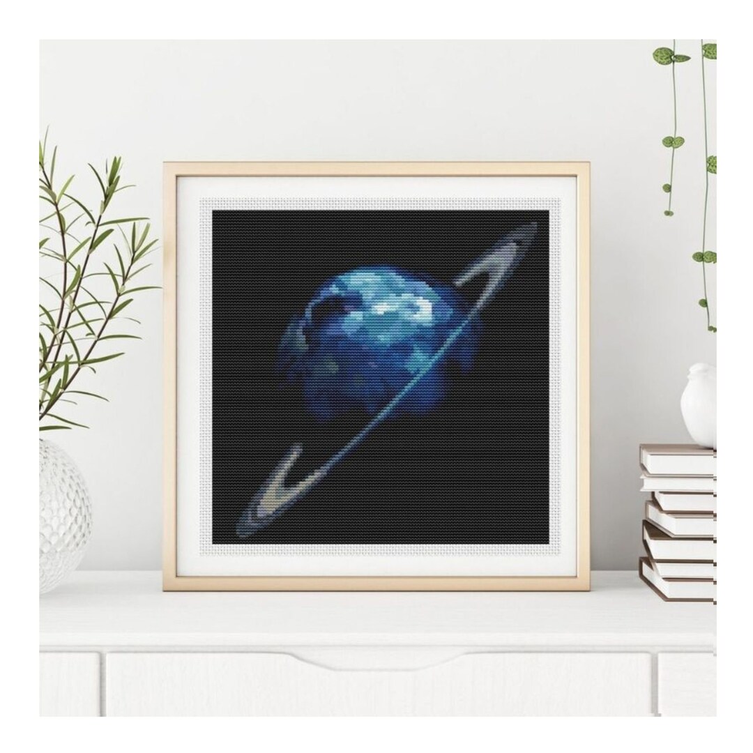DIY Space Embroidery Kit Uranus Cross Stitch Kit Planet - Etsy