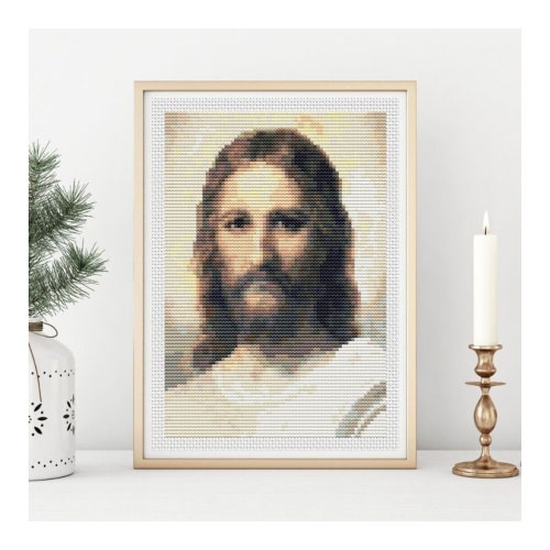 Jesus Christ Cross Stitch Chart - Etsy