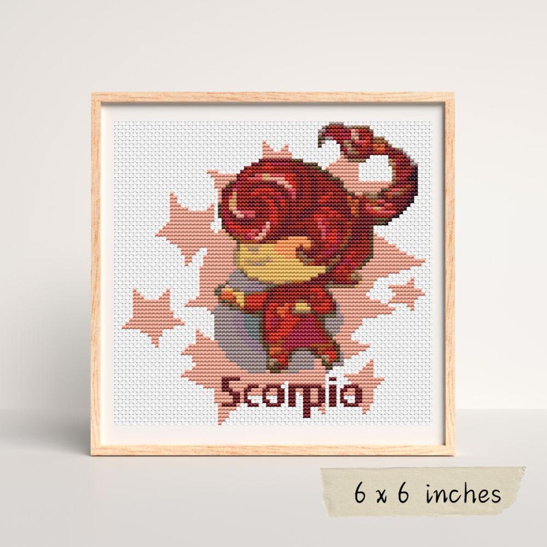 Scorpio Cross Stitch Pattern, Horoscope, Astrology, Zodiac Series - Etsy