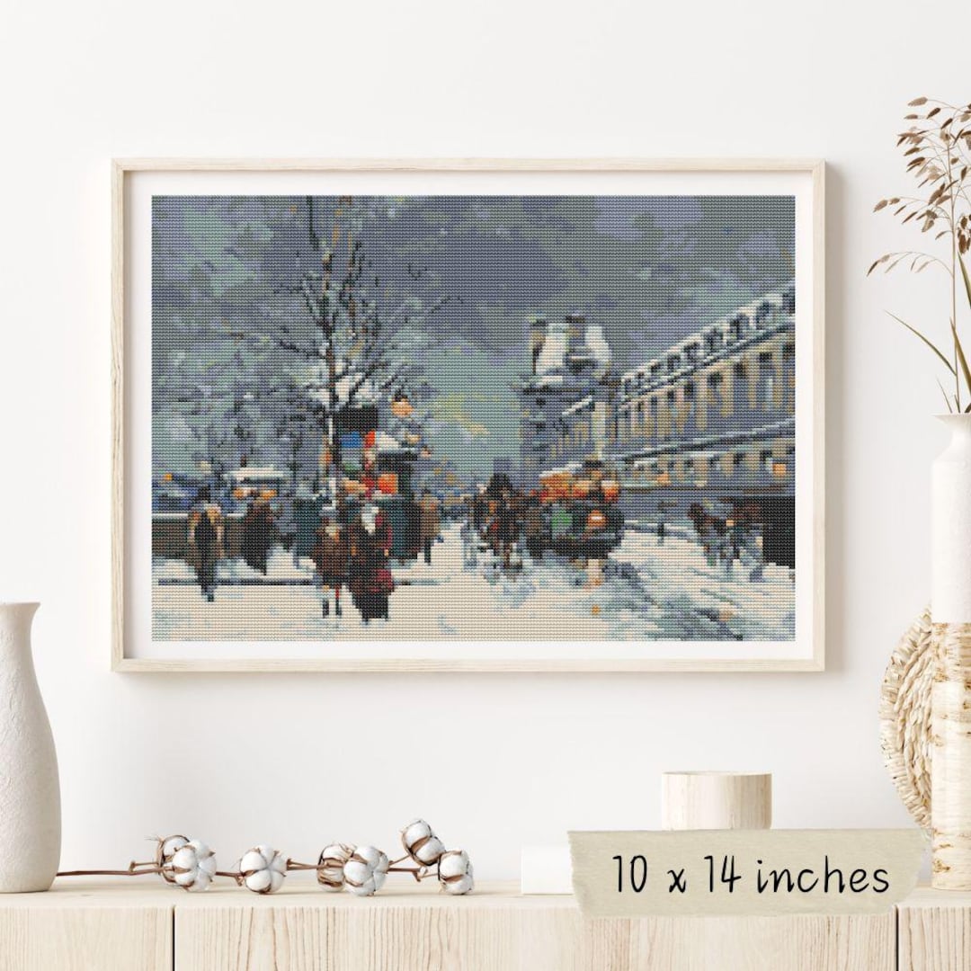 Port St Denis Cross Stitch Kit, Antoine Blanchard, Paris Embroidery - Etsy