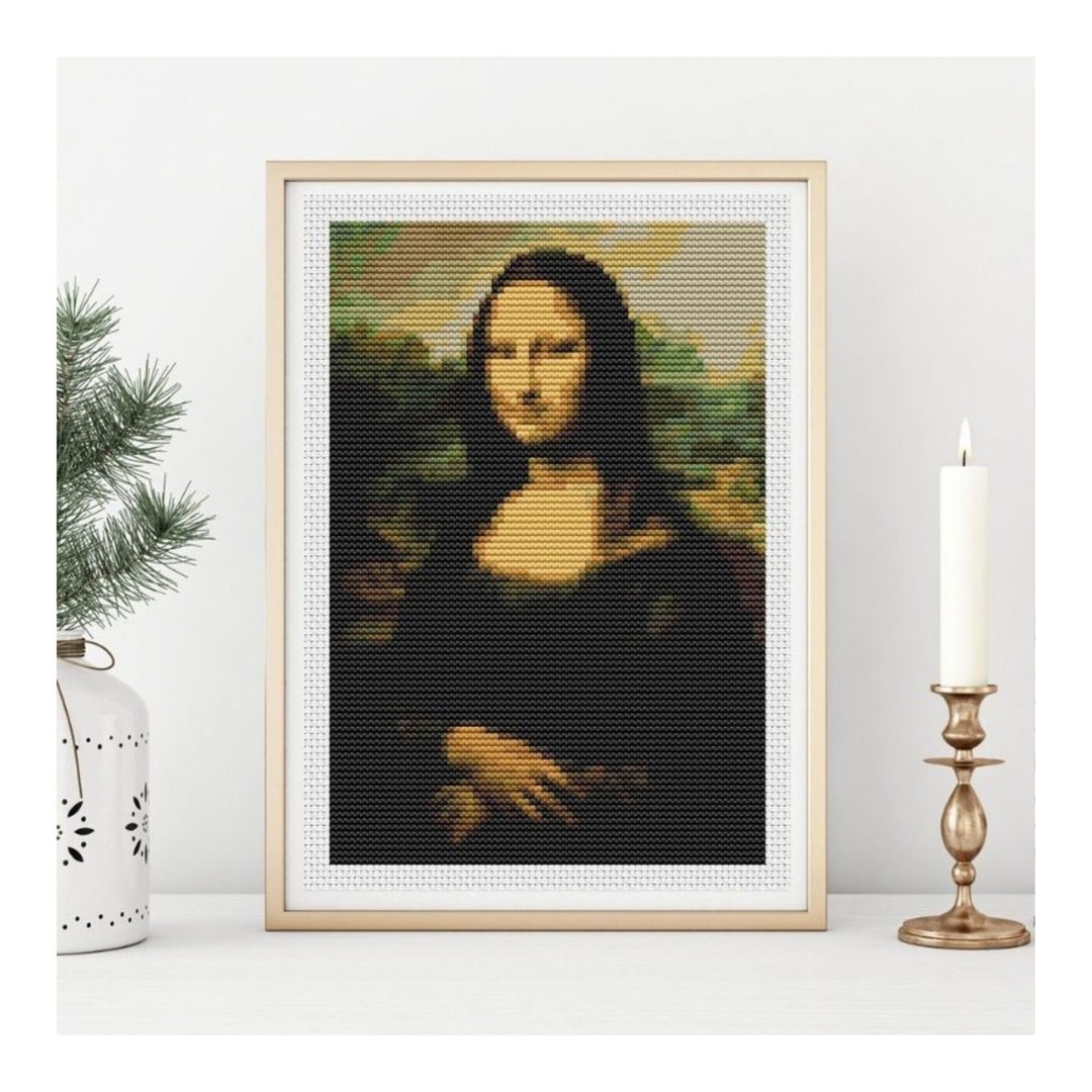 Mona Lisa Mini Cross Stitch Pattern Woman Cross Stitch - Etsy