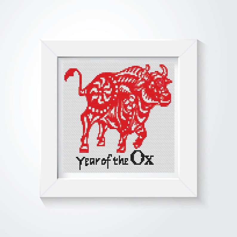 Year of the Ox Cross Stitch Pattern Chinese Zodiac Cross | Etsy