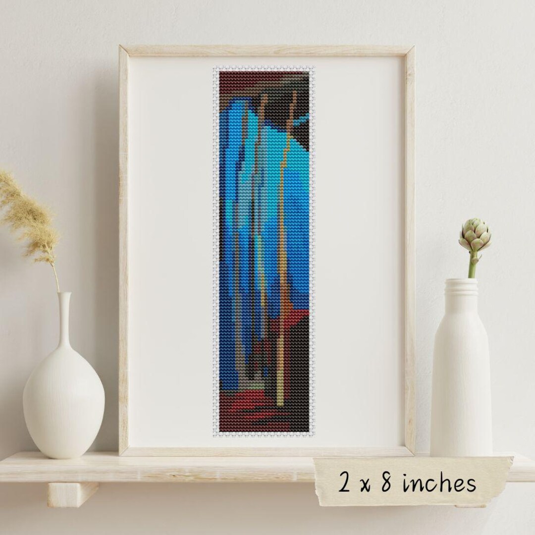 Blue Sky Bookmark Cross Stitch Pattern, Emily Carr, Abstract, Art ...