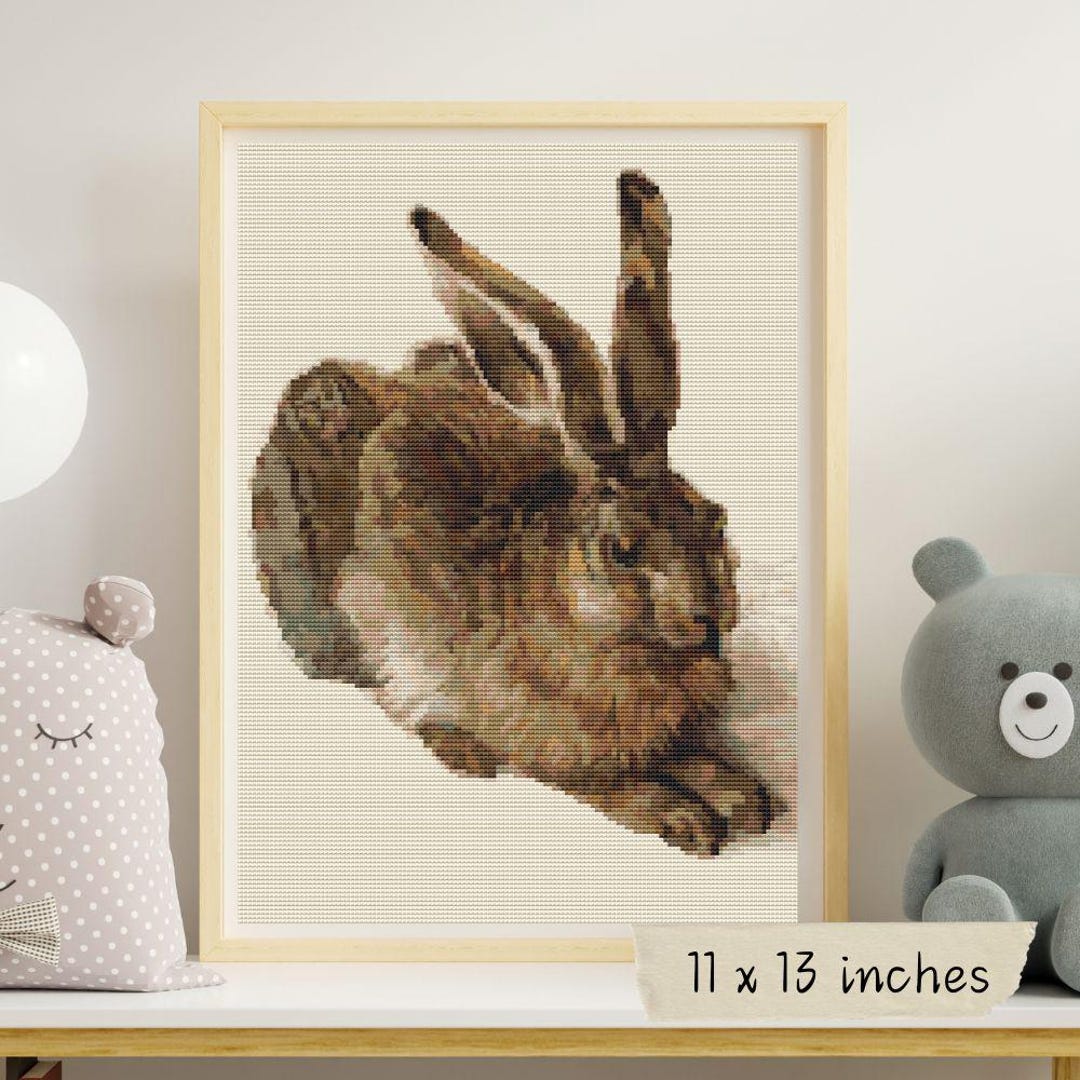 The Young Hare Cross Stitch Kit, Albrecht Durer, Bird Embroidery - Etsy UK