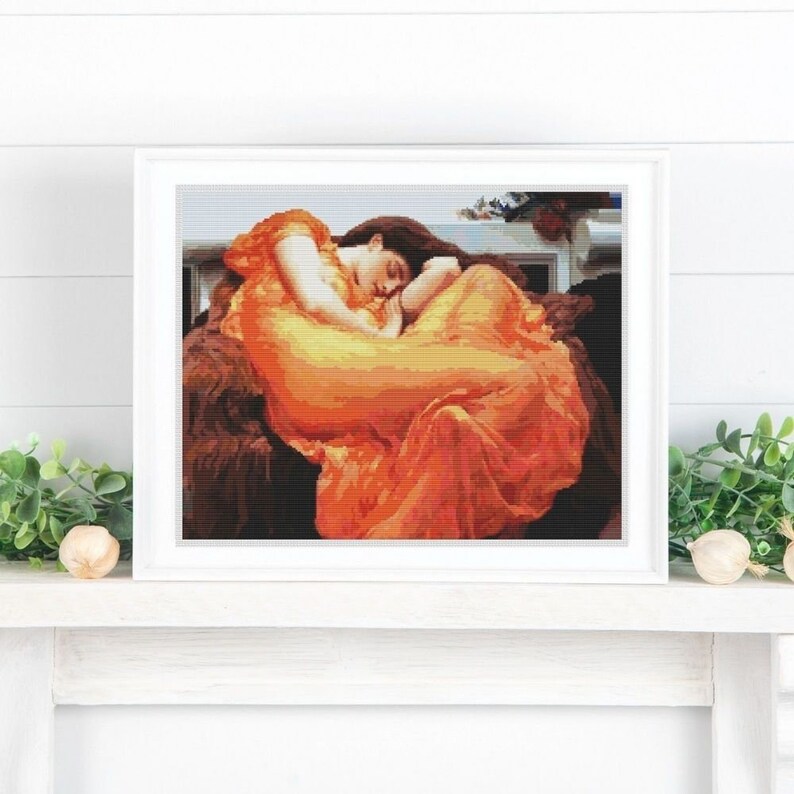 Flaming June Cross Stitch Pattern Woman Cross Stitch Lord - Etsy