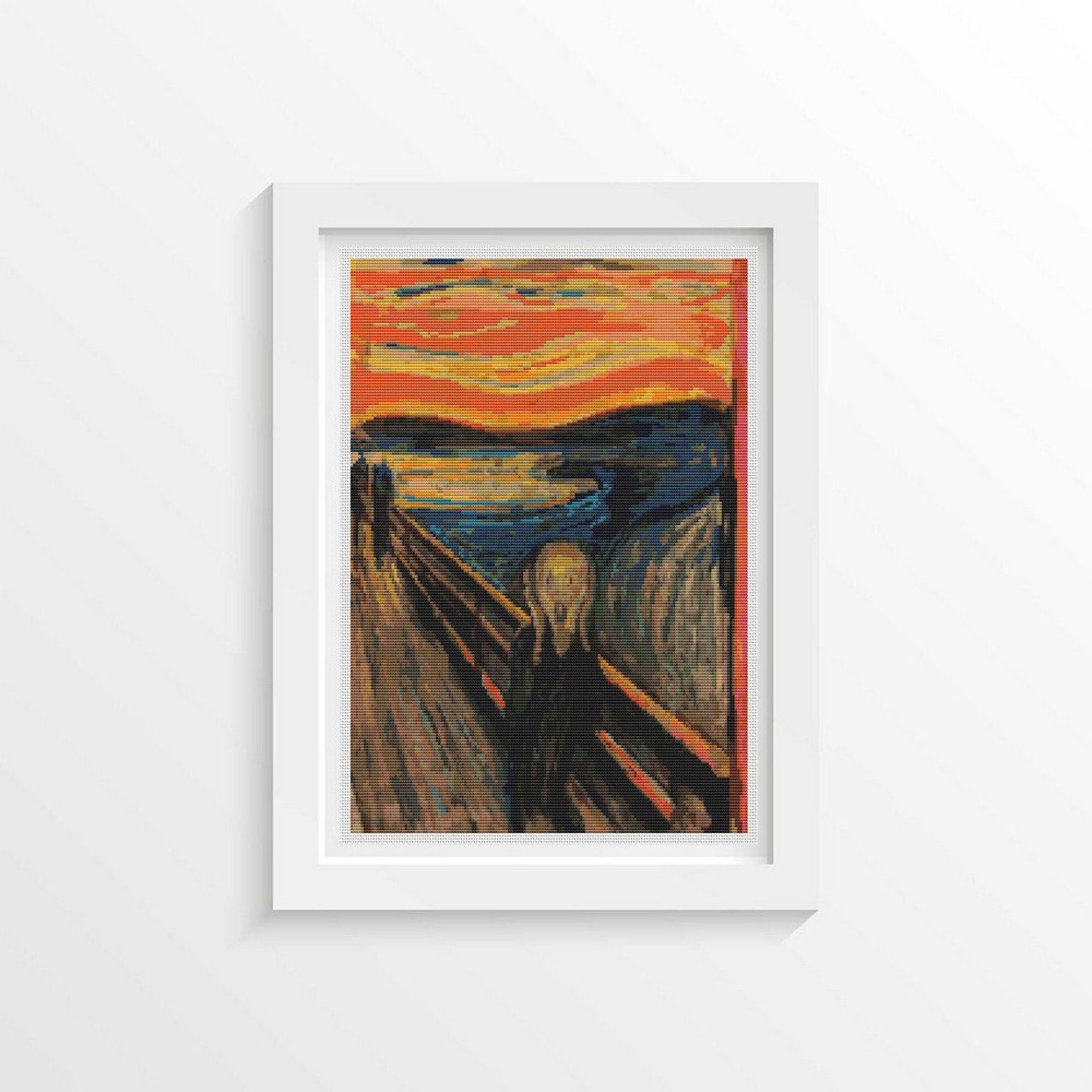 The Scream Cross Stitch Pattern Edvard Munch - Etsy