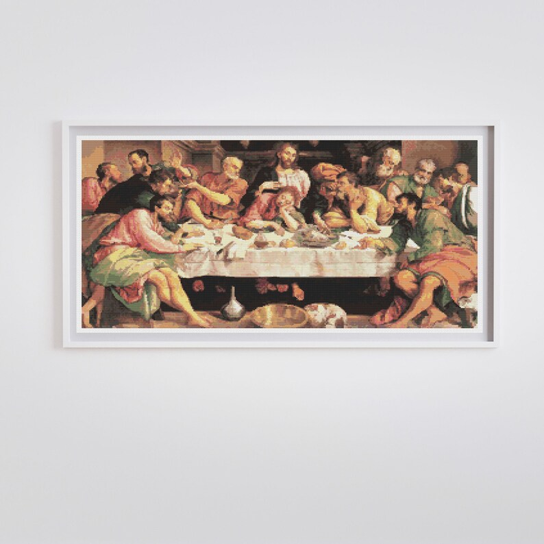 The Last Supper Cross Stitch Pattern Jacopo Bassano | Etsy