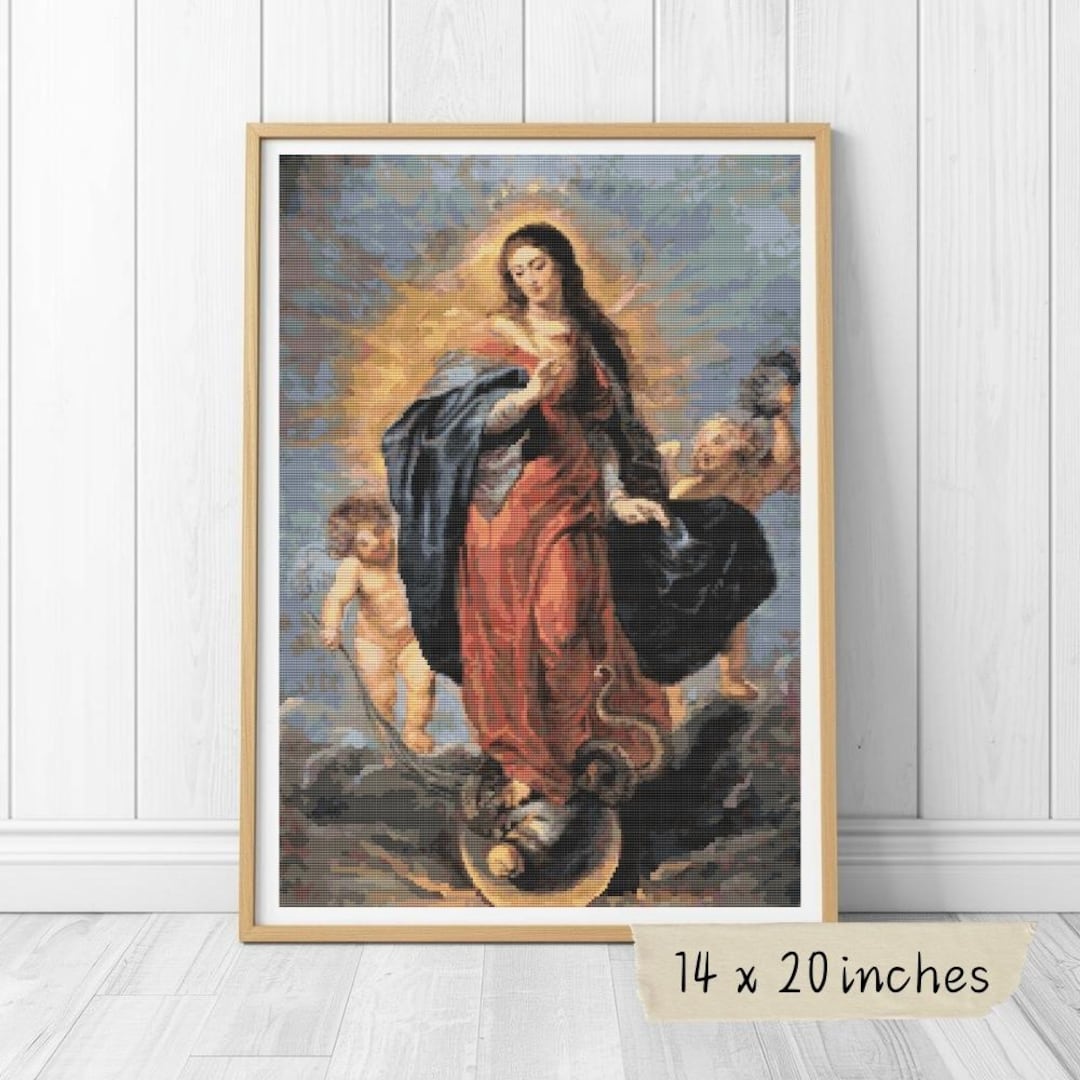 Immaculate Conception Cross Stitch Kit, Peter Paul Rubens, Religious ...