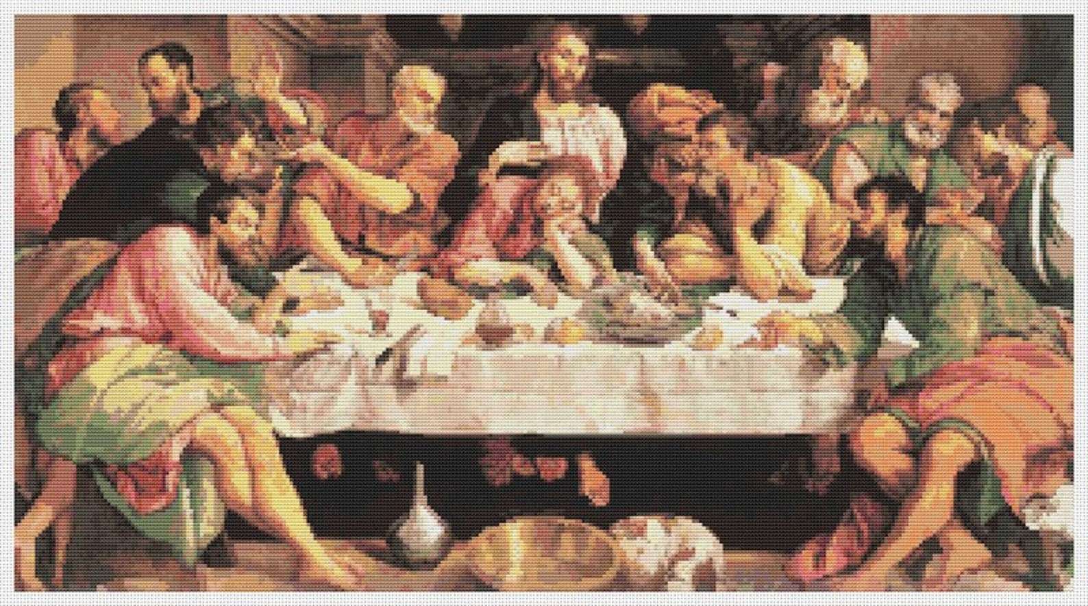 The Last Supper Cross Stitch Pattern Jesus Christ Cross - Etsy