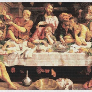 The Last Supper Cross Stitch Pattern Jesus Christ Cross - Etsy