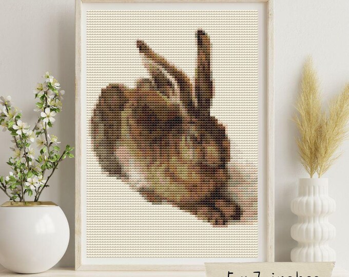 Hare Cross Stitch Pattern, Pdf Format, Delivered by Email, Albrecht ...