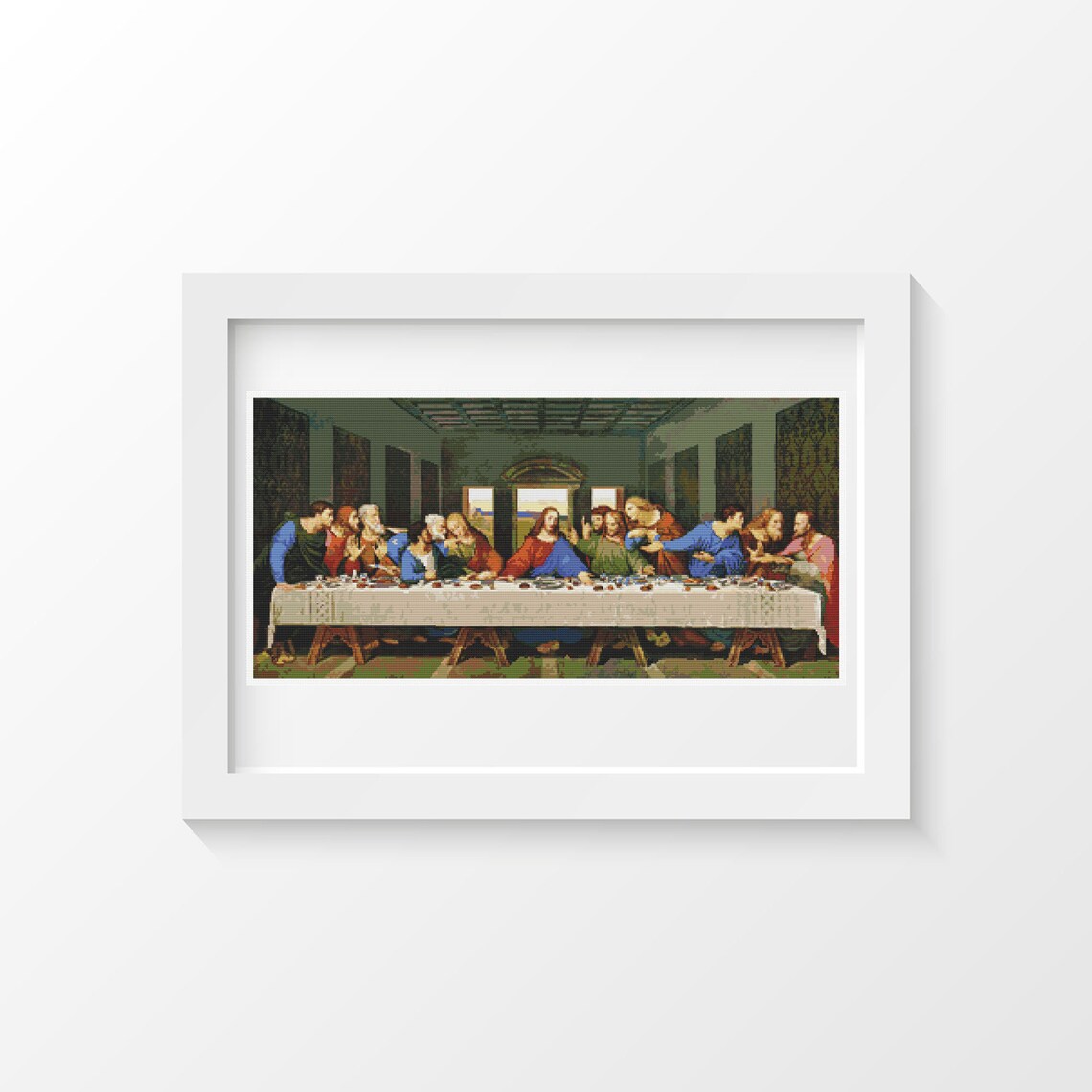 The Last Supper Cross Stitch Pattern Leonardo Da Vinci Jesus | Etsy